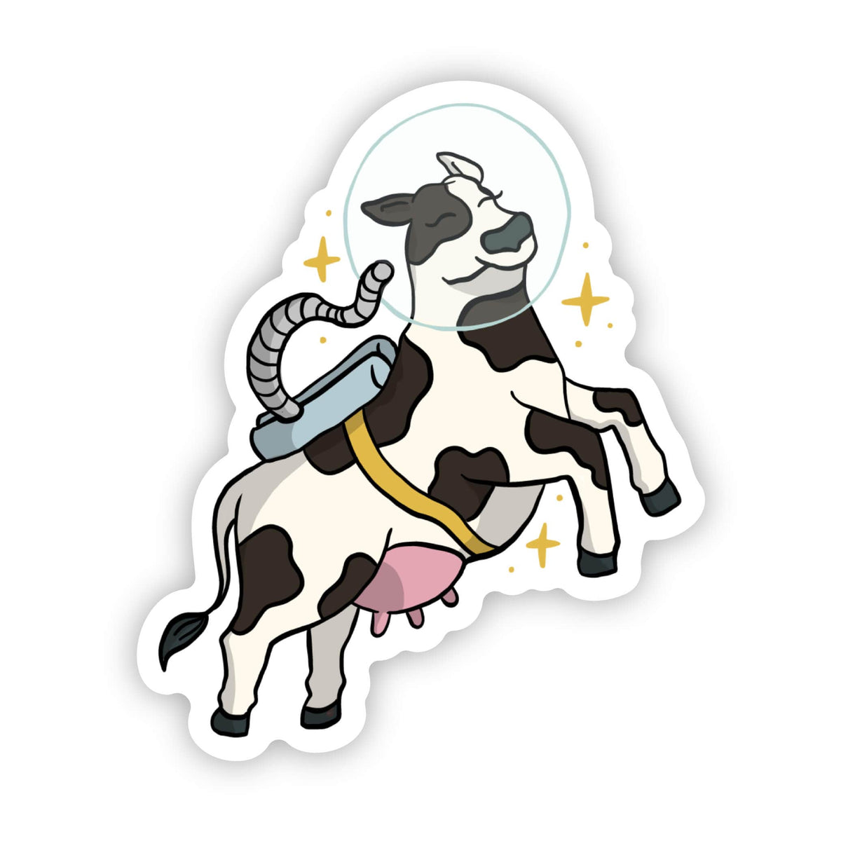 Cow Space Astronaut Sticker – Big Moods