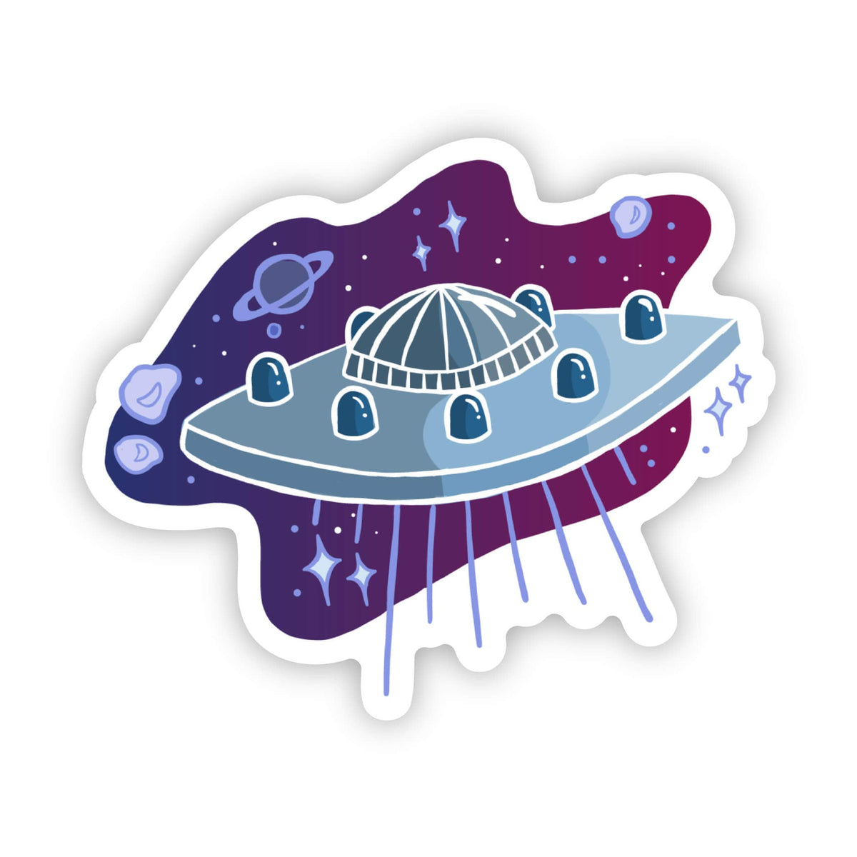 Alien Space Ship Sticker – Big Moods