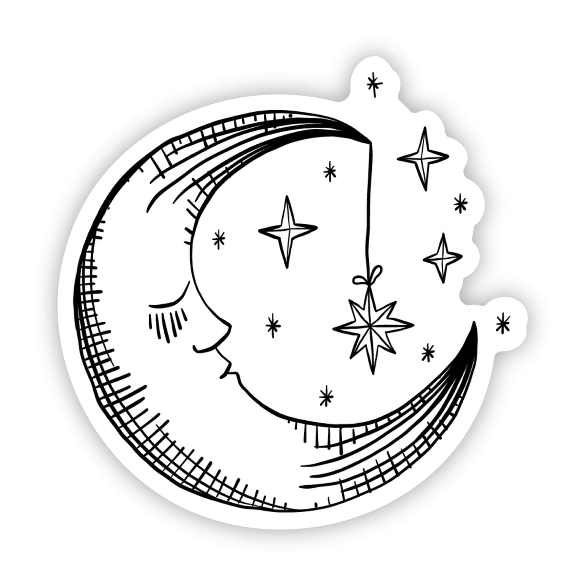 Half Moon & Stars Sticker – Big Moods