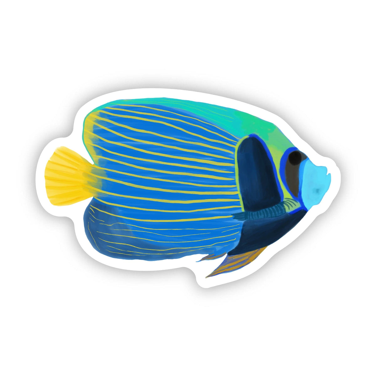 Blue Exotic Fish Sticker – Big Moods