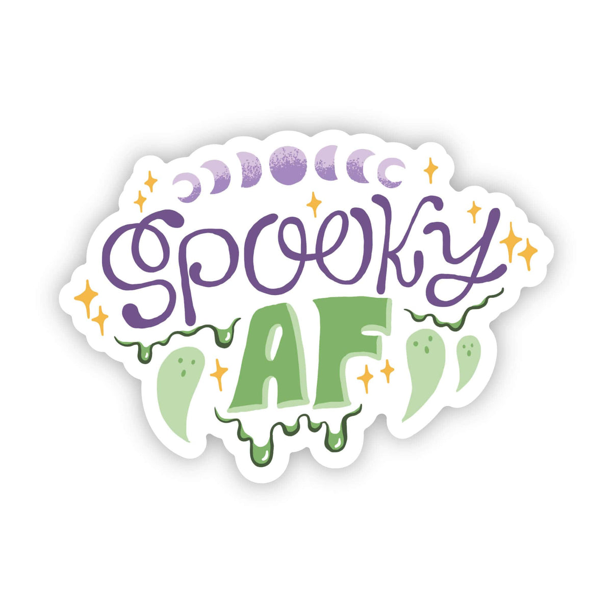 "Spooky AF" Sticker – Big Moods
