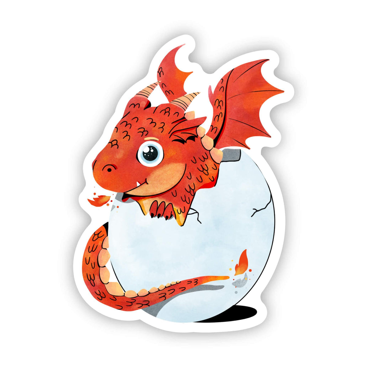 Hatching Dragon Sticker – Big Moods
