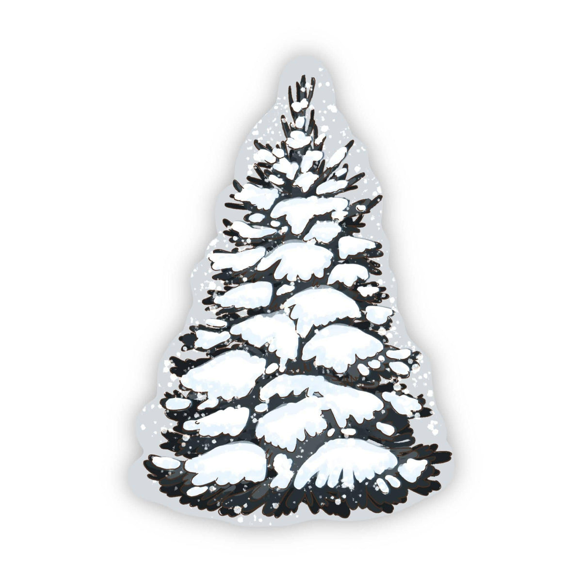 Snowy Tree Sticker – Big Moods