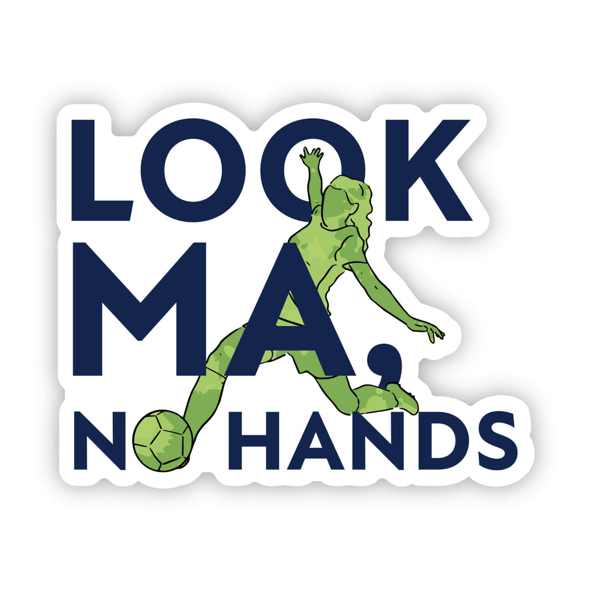 Female "Look Ma, No Hands" Sticker – Big Moods
