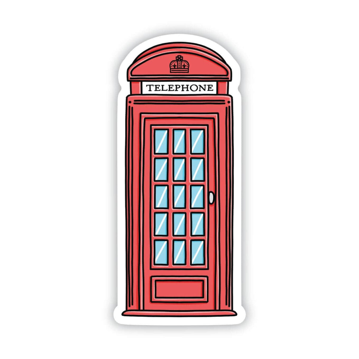 London Red Phone Box Sticker – Big Moods
