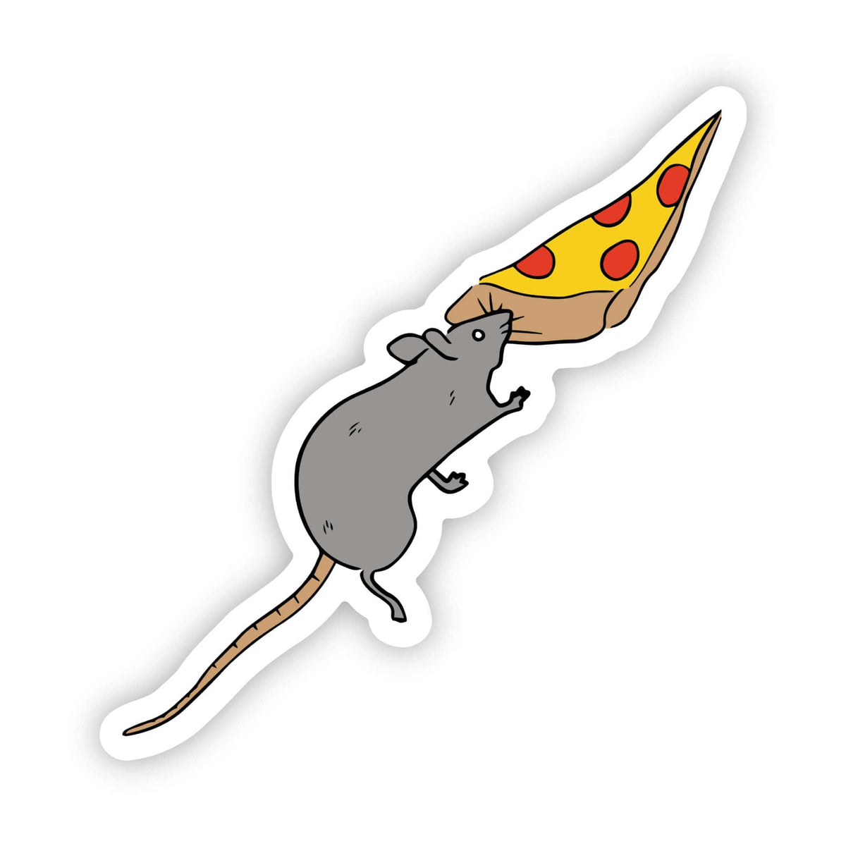 Rat Eating Pizza Sticker – Big Moods
