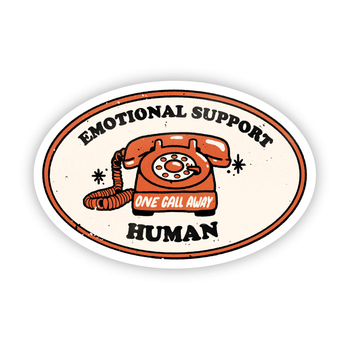 Emotional support human sticker - phone – Big Moods