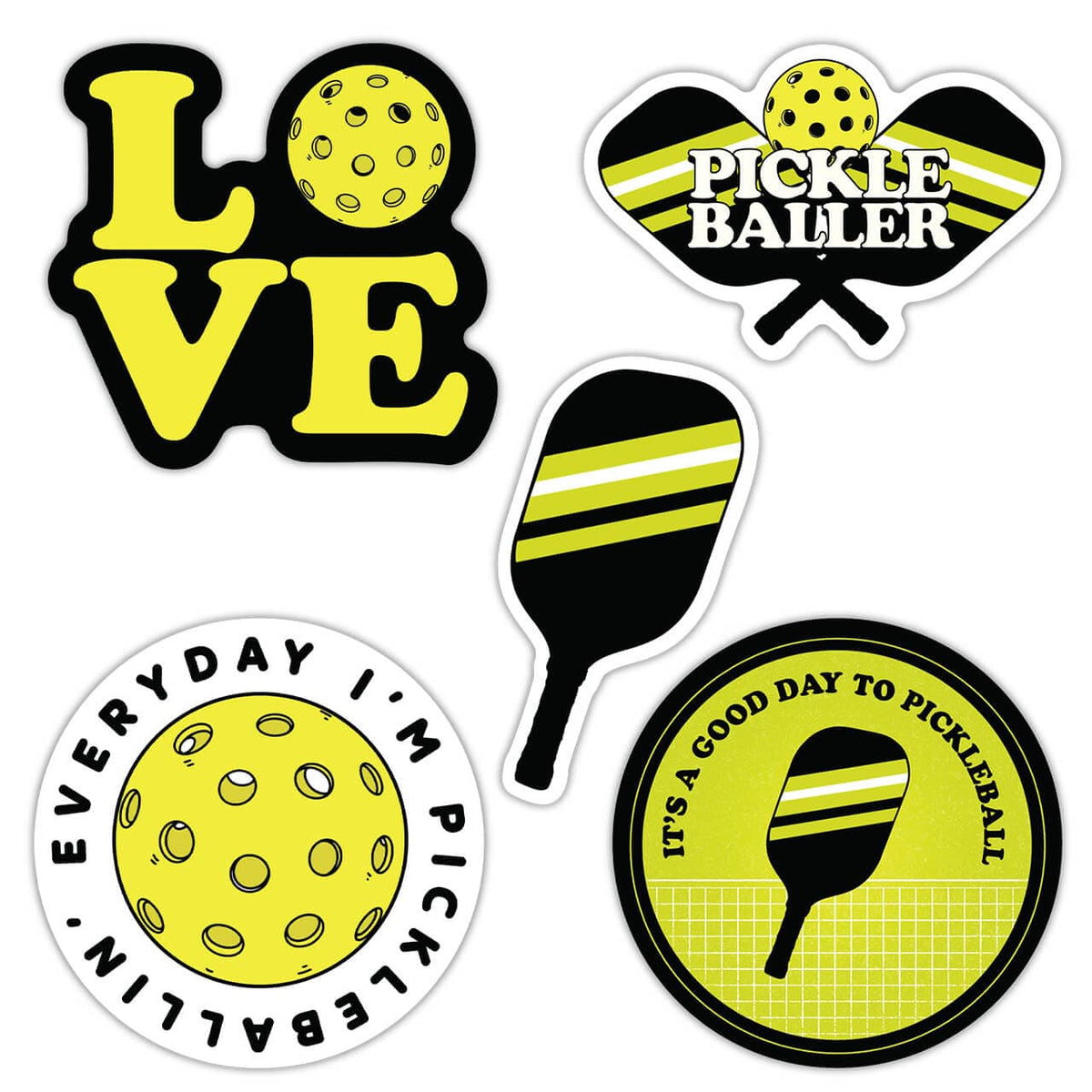 Pickleball Sticker 5 Pack - Ballin' – Big Moods