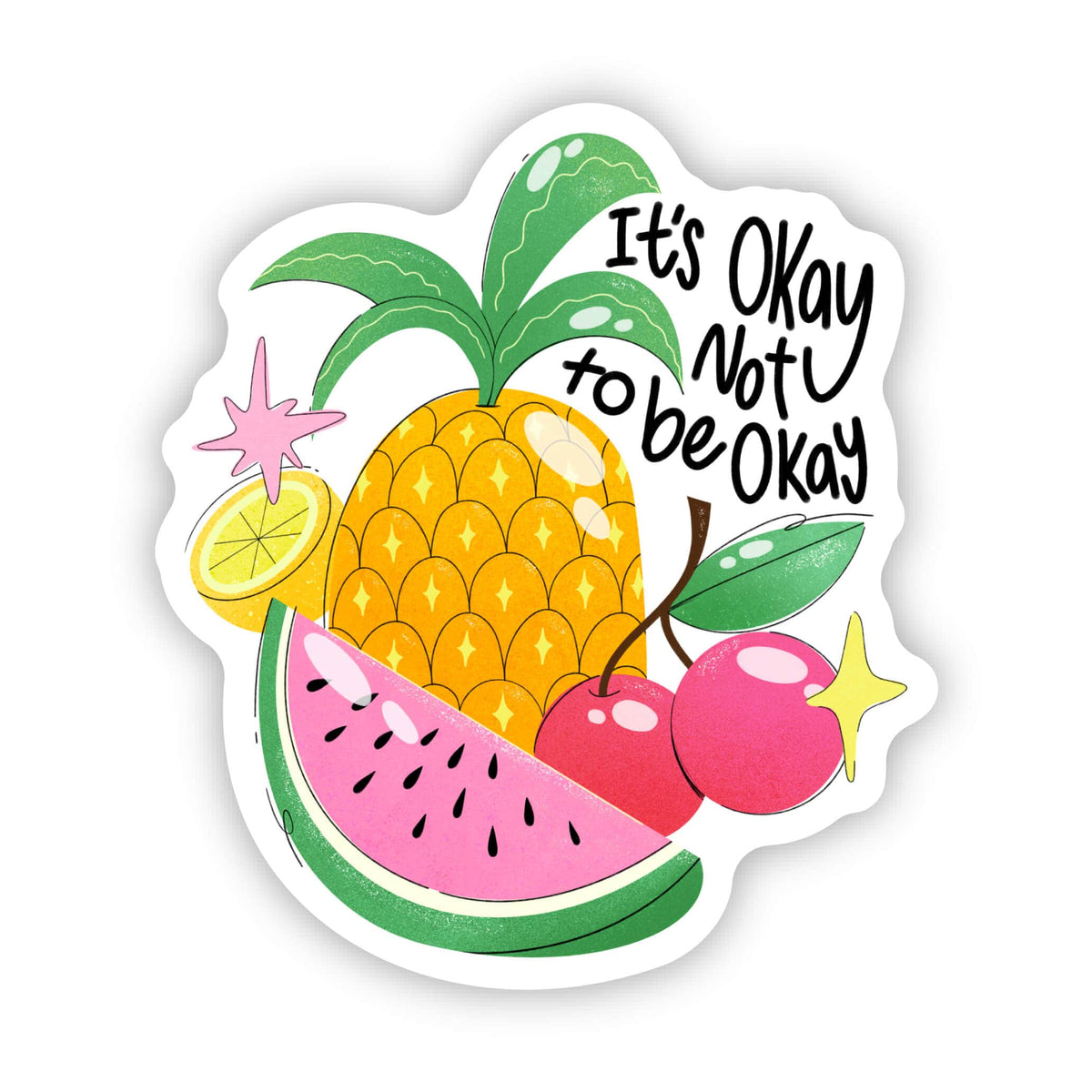 It's Okay Not to Be Okay Fruit Sticker (Summer) – Big Moods