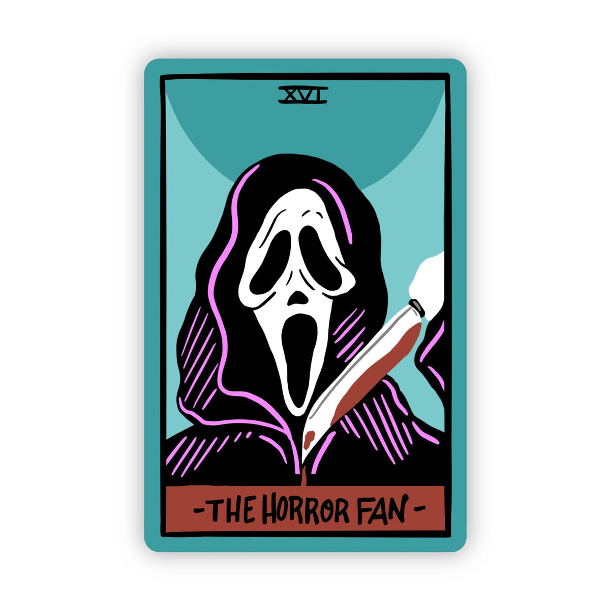 "The Horror Fan" Tarot Card Sticker – Big Moods