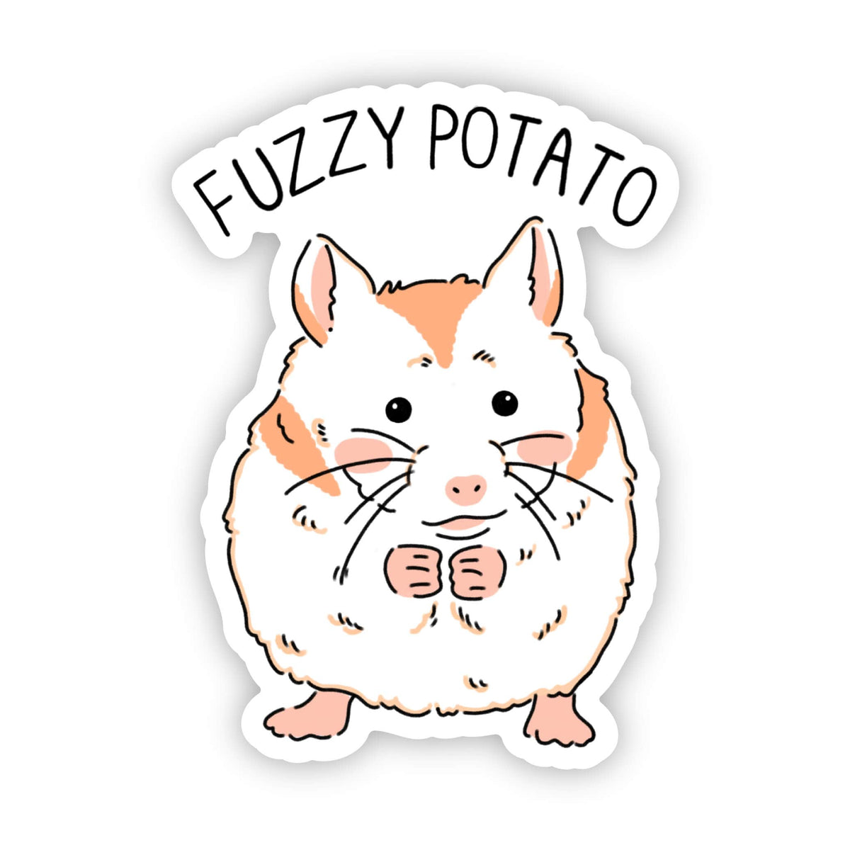 "fuzzy potato" hamster sticker – Big Moods