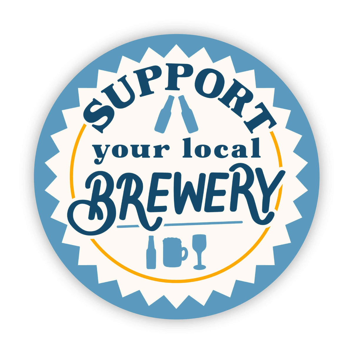 "Support your local brewery" sticker – Big Moods
