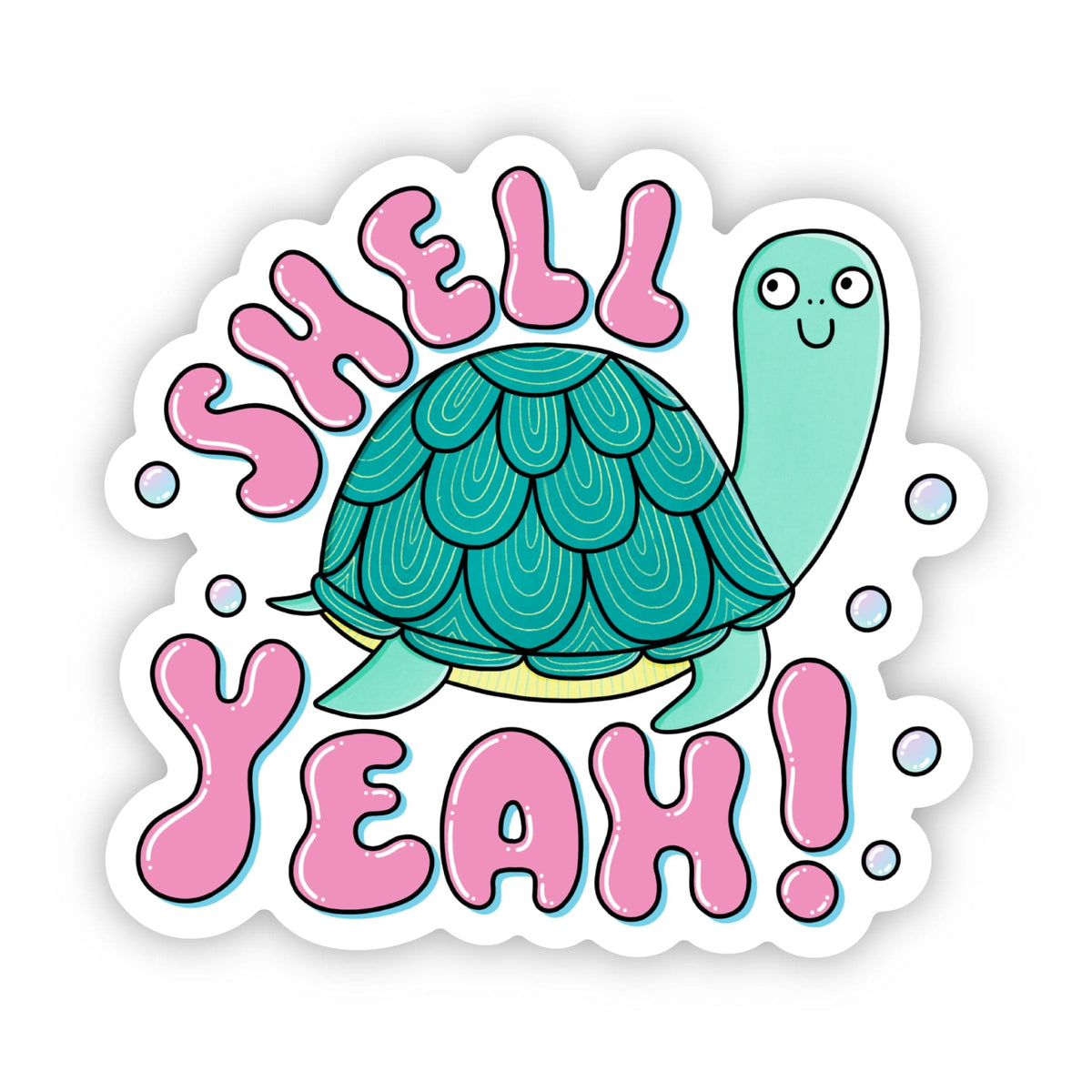"Shell yeah" turtle sticker – Big Moods