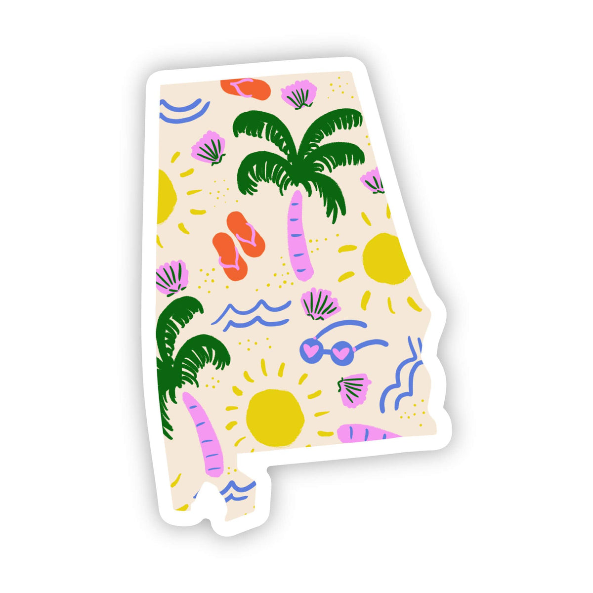 Alabama Sticker - Beach – Big Moods