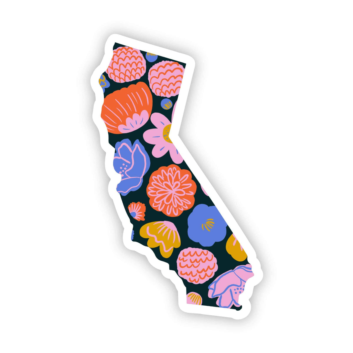 California Sticker - Colorful Flower – Big Moods