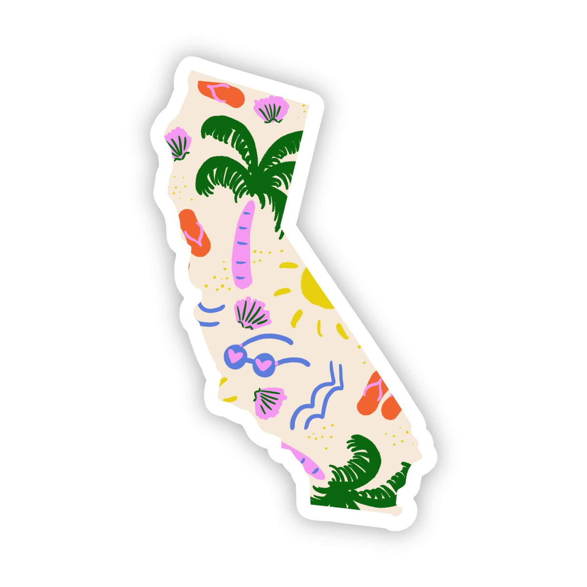 California Sticker - Beach – Big Moods