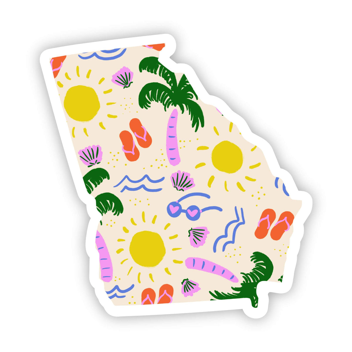 Georgia Sticker - Beach – Big Moods