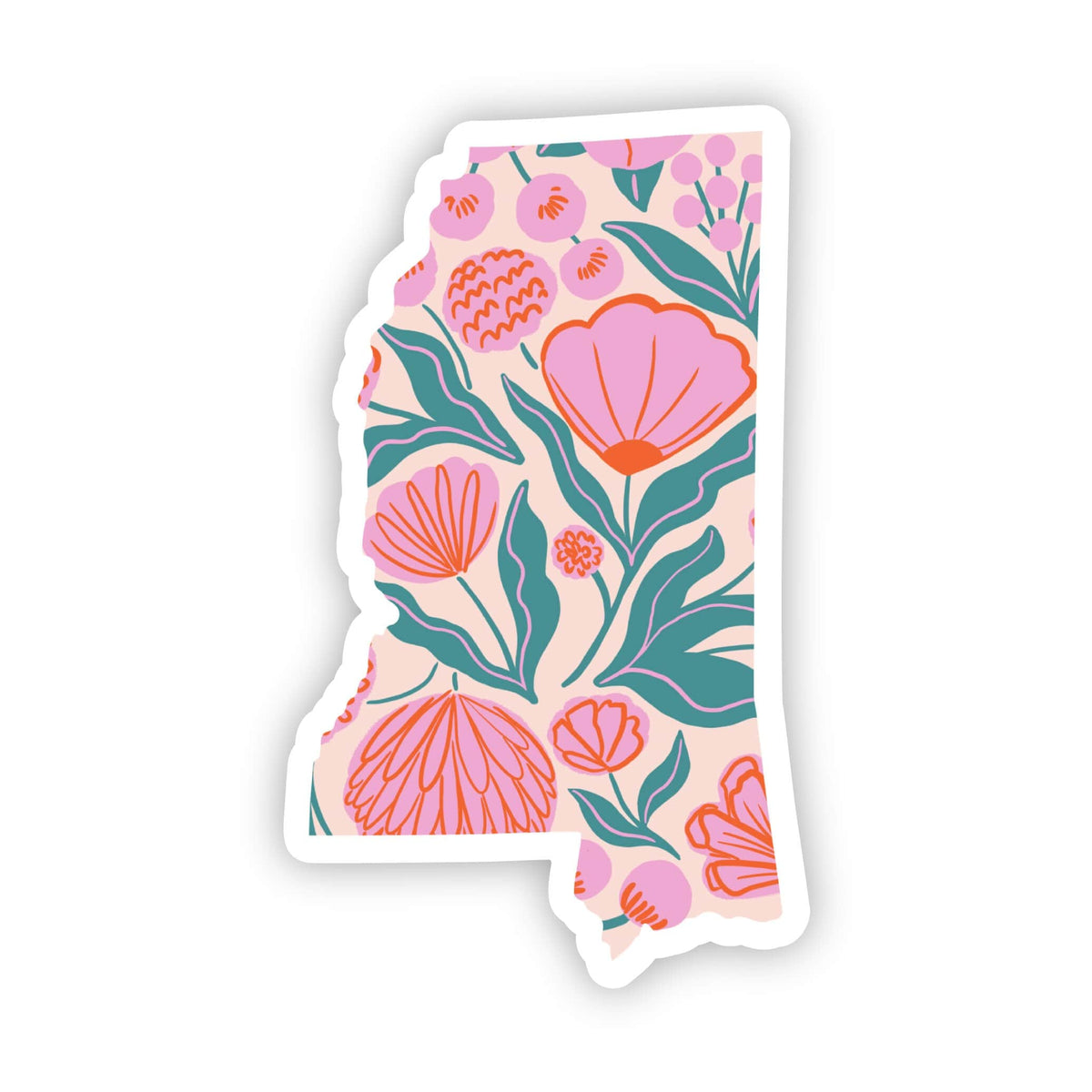 Mississippi Sticker - Elegant Floral – Big Moods