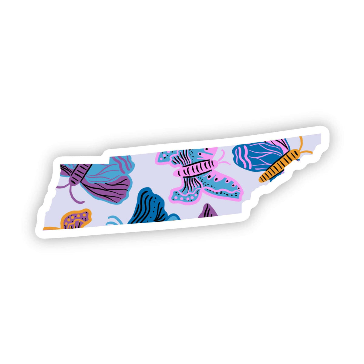 Tennessee Sticker - Moth & Butterfly – Big Moods