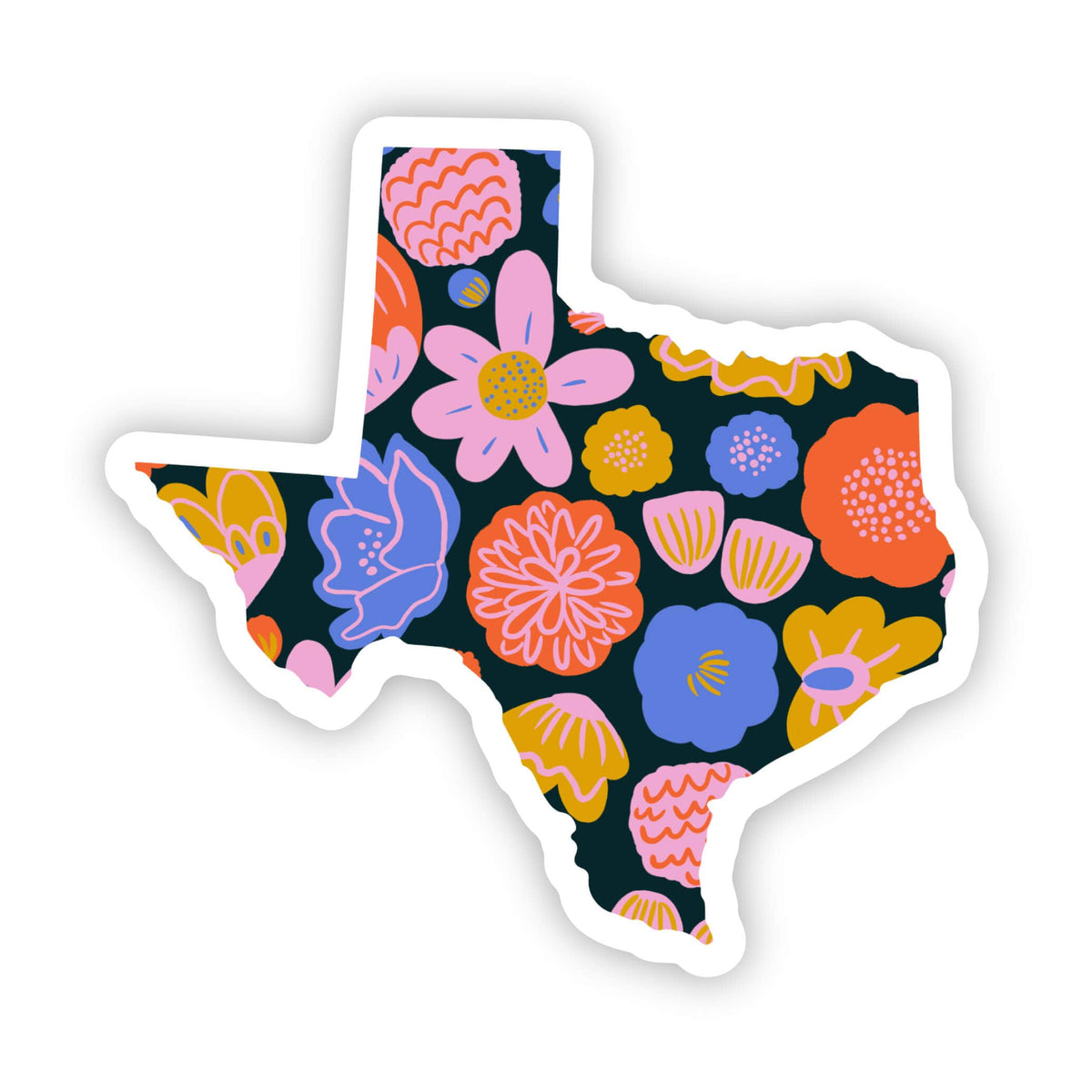 Texas Sticker - Colorful Flower – Big Moods