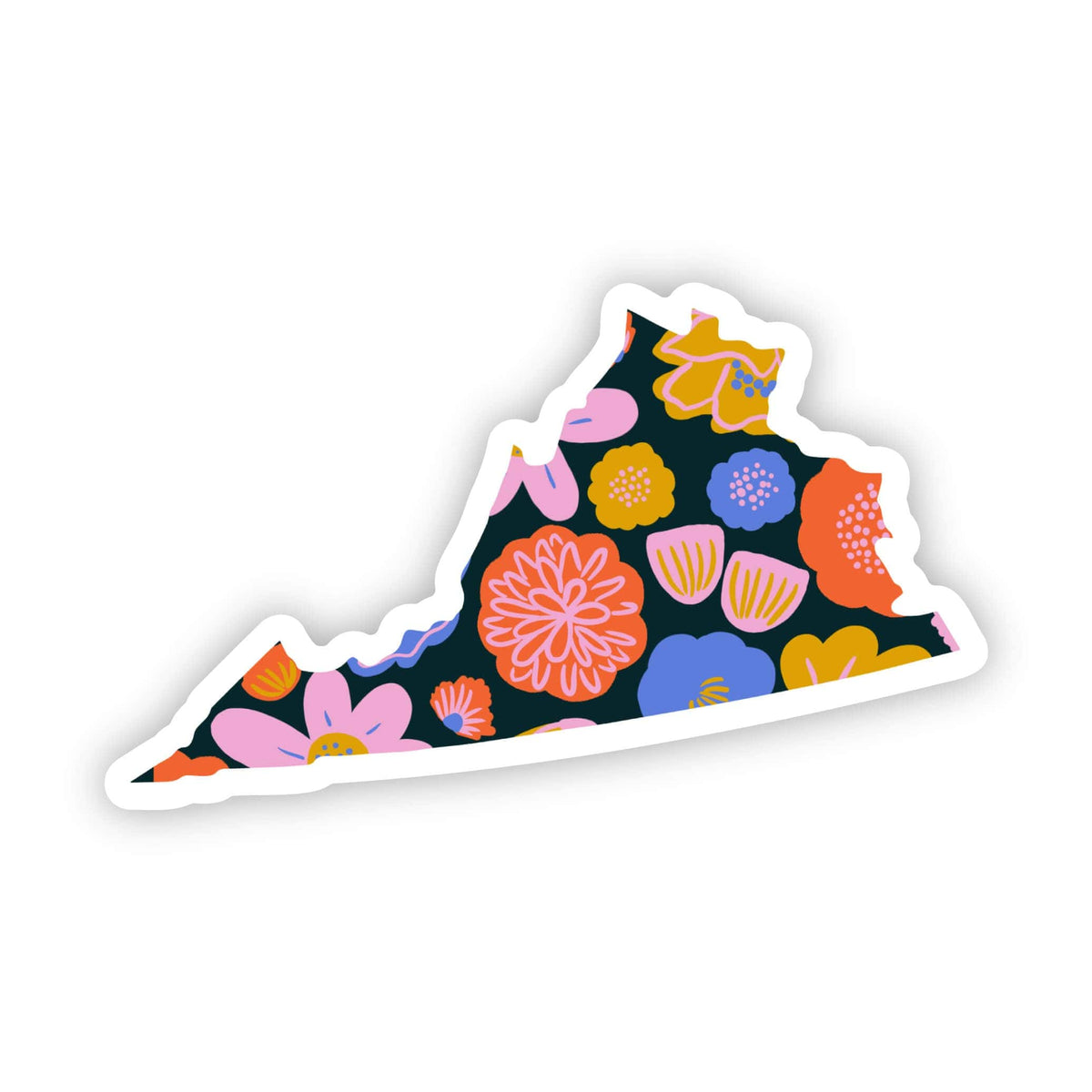 Virginia Sticker - Colorful Flower – Big Moods