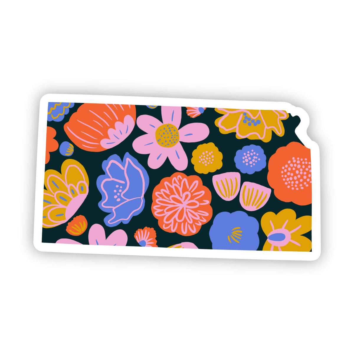 Kansas Sticker - Colorful Flower – Big Moods