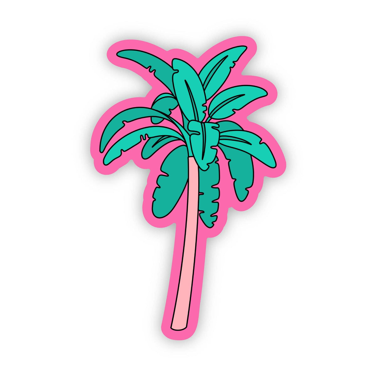 Palm tree pink sticker – Big Moods