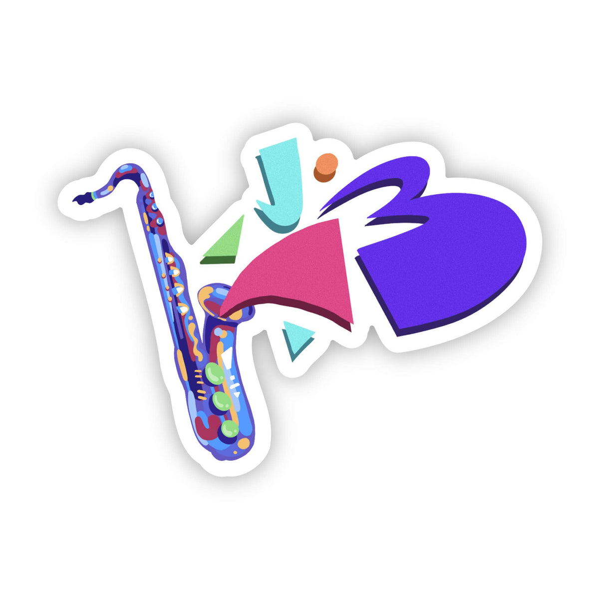Colorful Saxophone Sticker – Big Moods