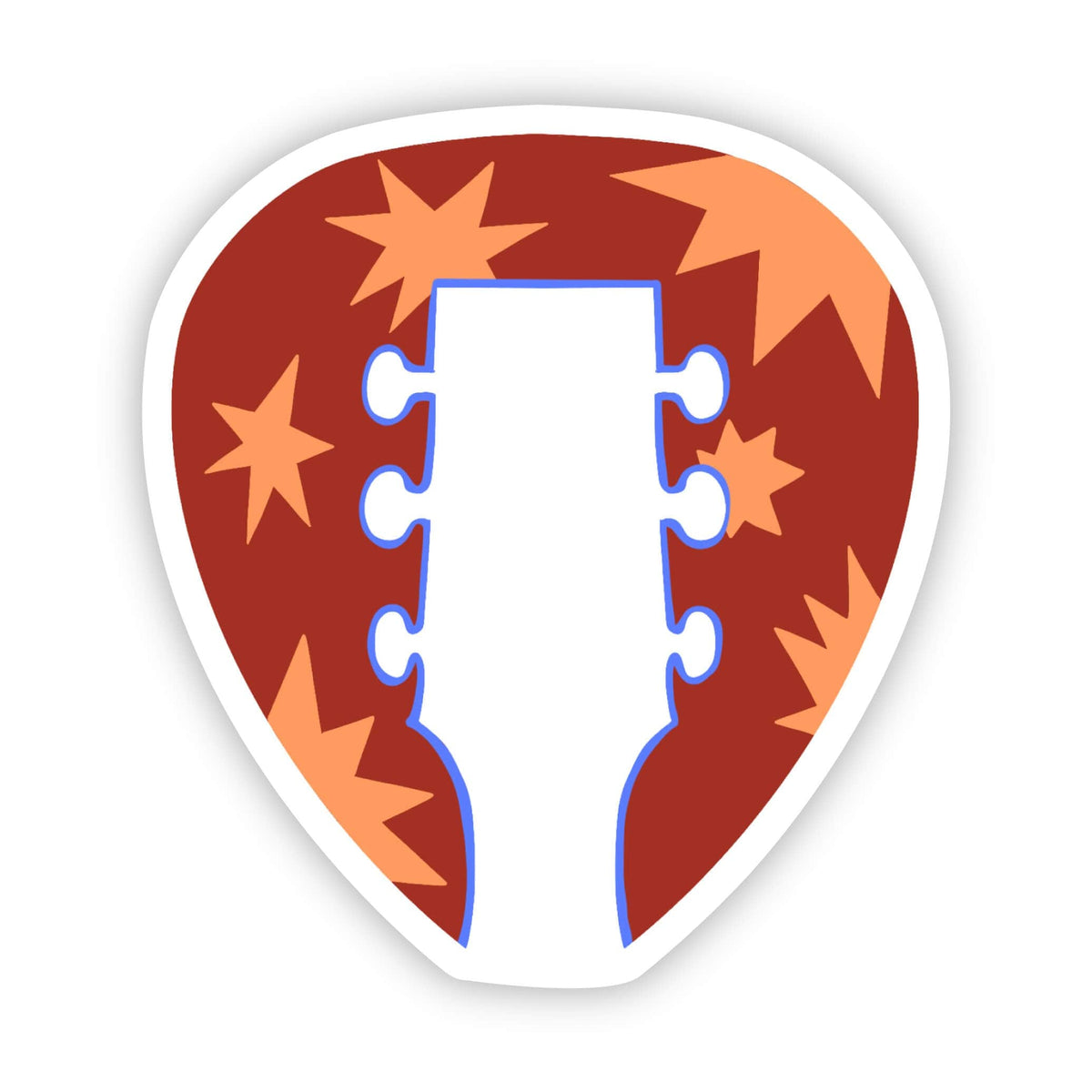Guitar pick sticker - red – Big Moods