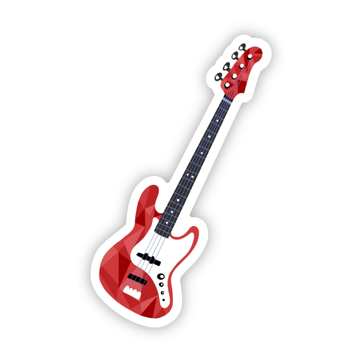 Base Guitar Sticker - Red – Big Moods