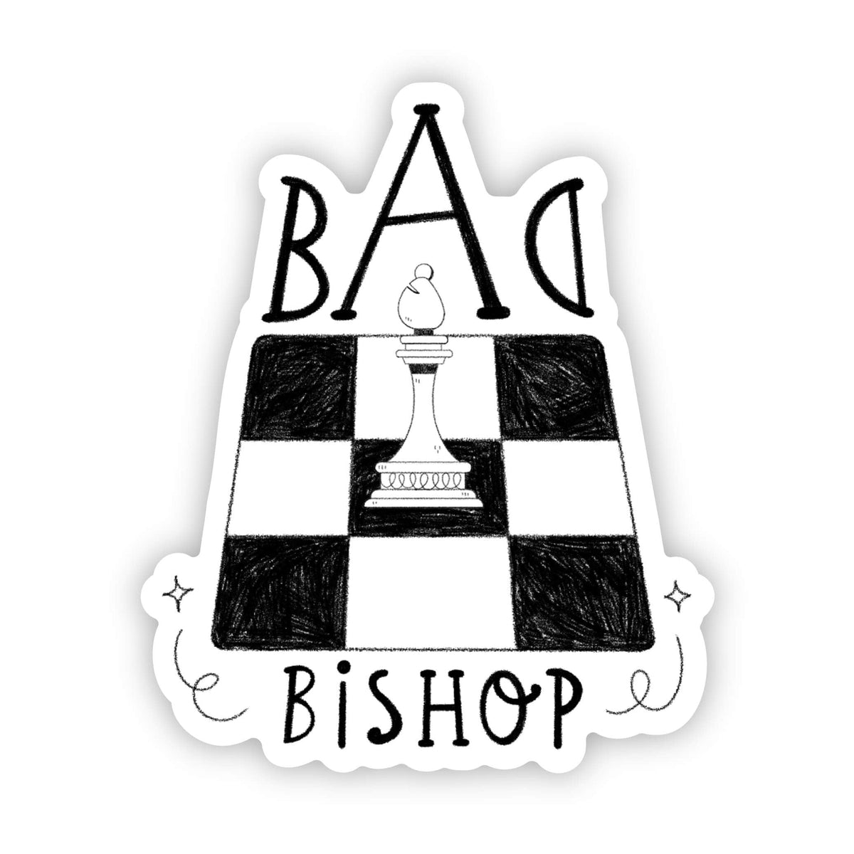 "Bad bishop" cute chess sticker – Big Moods