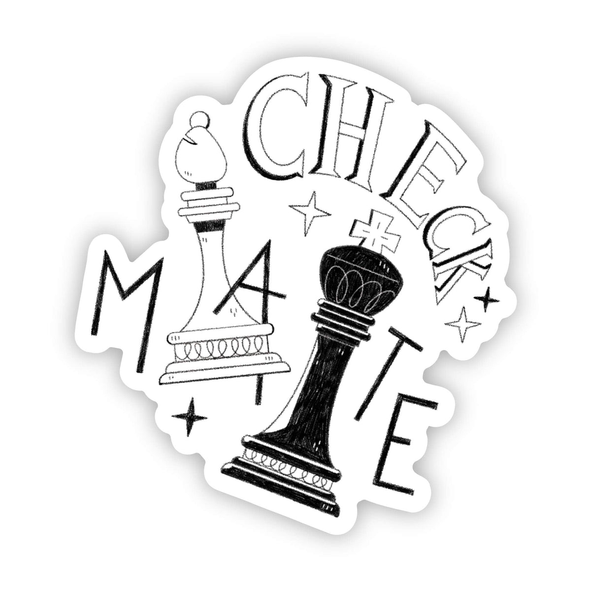 Checkmate sticker (with stars) – Big Moods