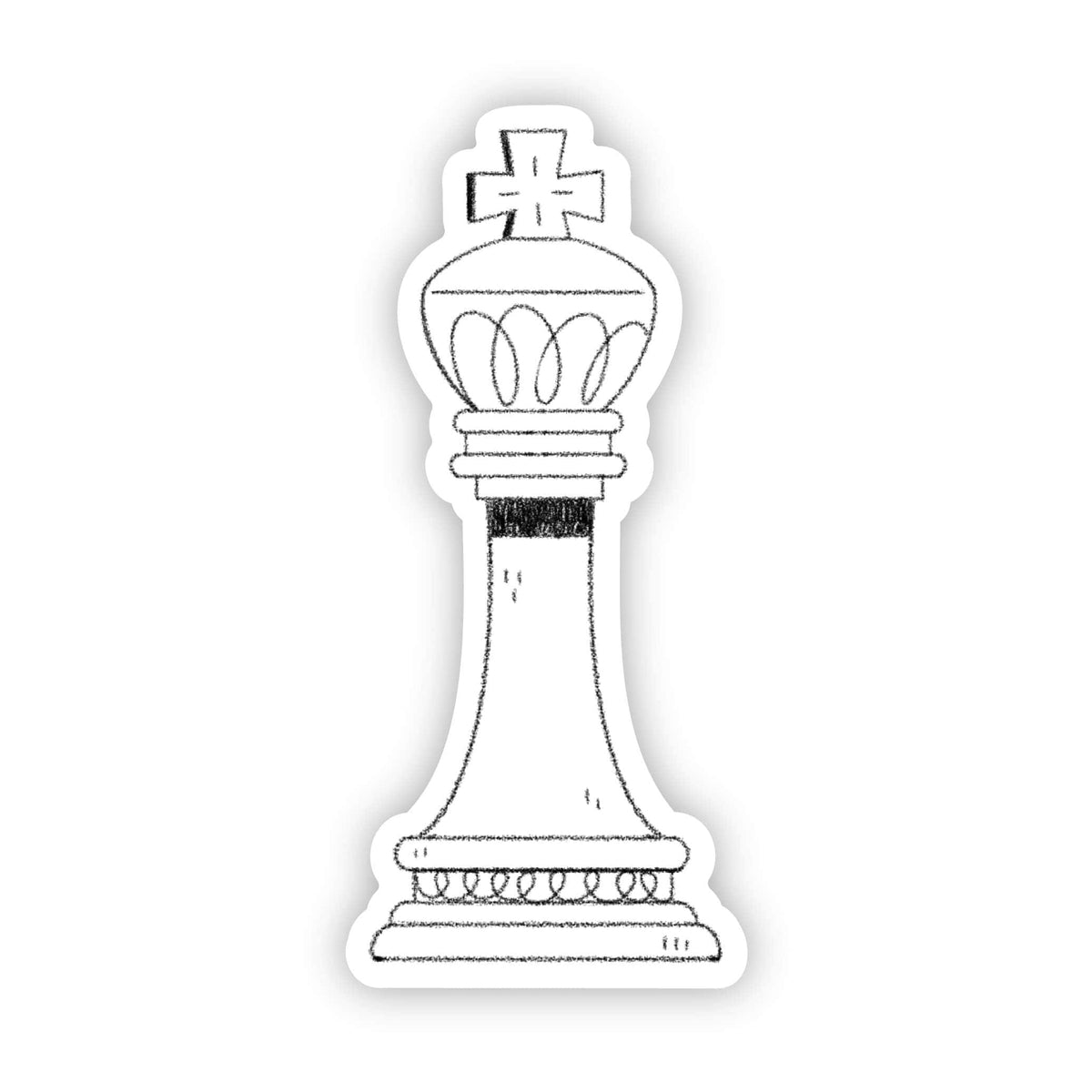King chess sticker (white) – Big Moods