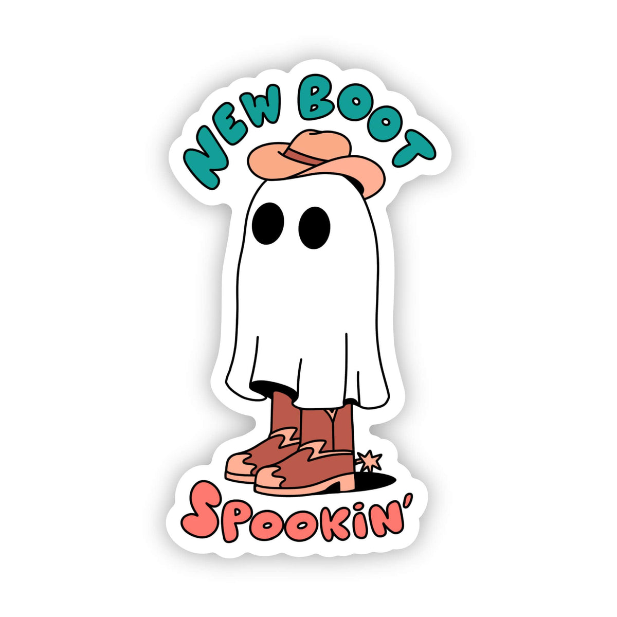 "New boot spookin'" halloween sticker – Big Moods