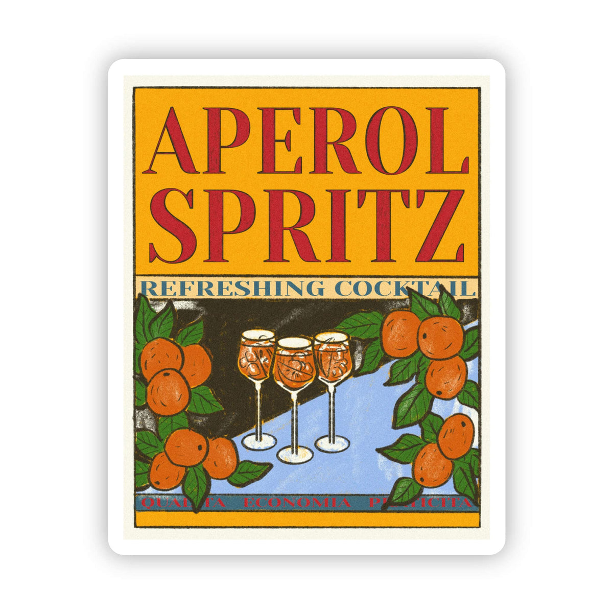 "Aperol Spritz" Vintage Poster Sticker – Big Moods