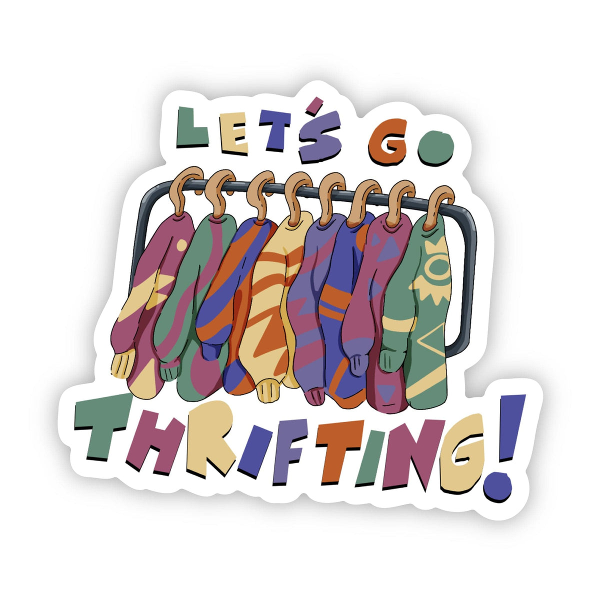 "Let's Go Thrifting" Sticker – Big Moods