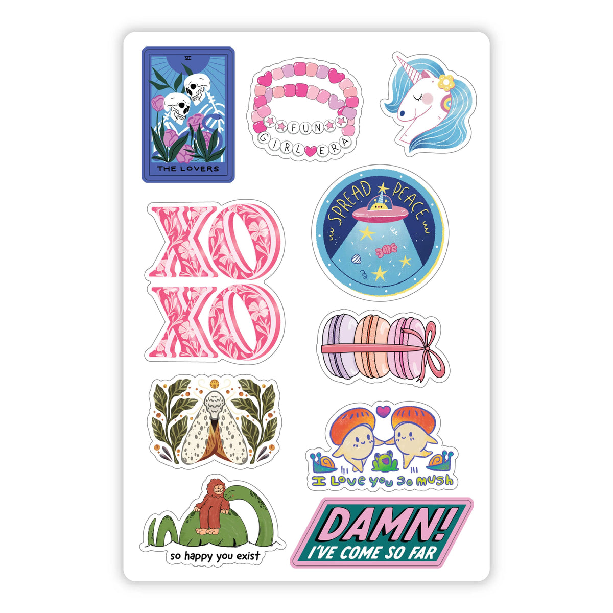 Love Themed Mini Sticker Sheet – Big Moods