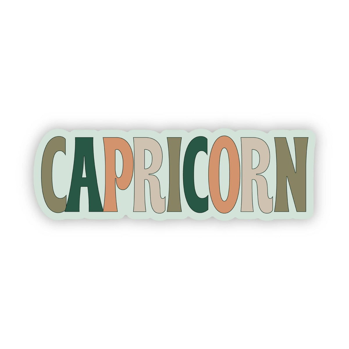 Capricorn Lettering Sticker – Big Moods