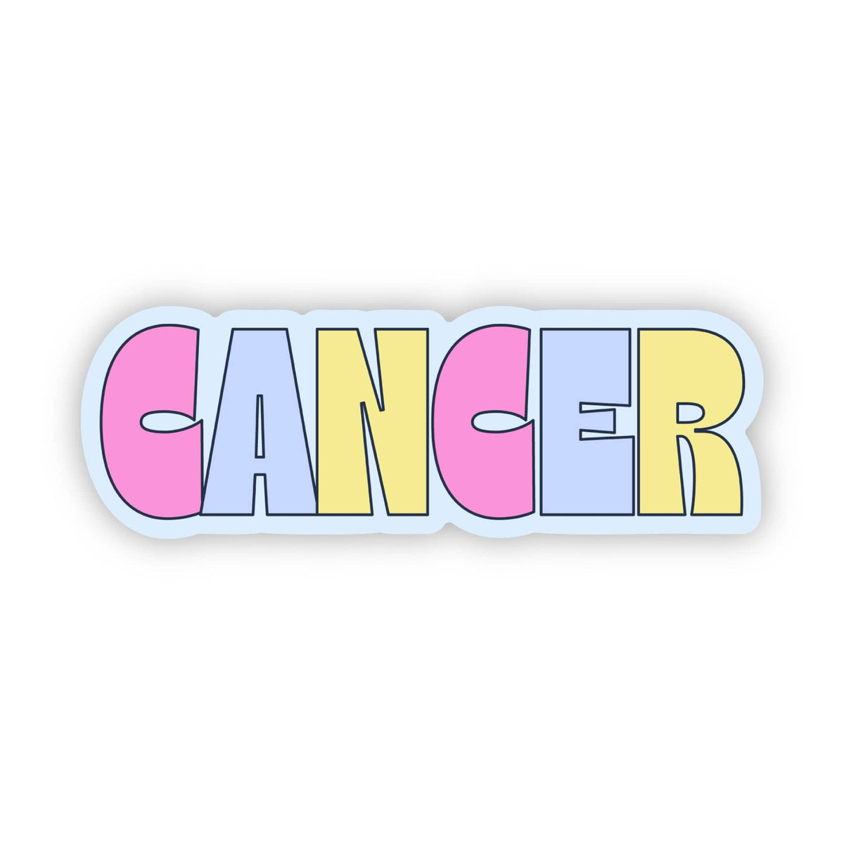Cancer Lettering Sticker – Big Moods