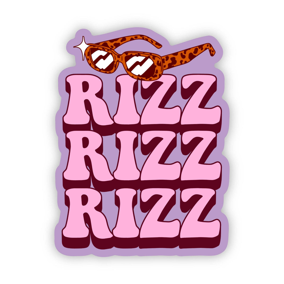 Rizz Rizz Rizz Trendy Sunglasses Sticker – Big Moods