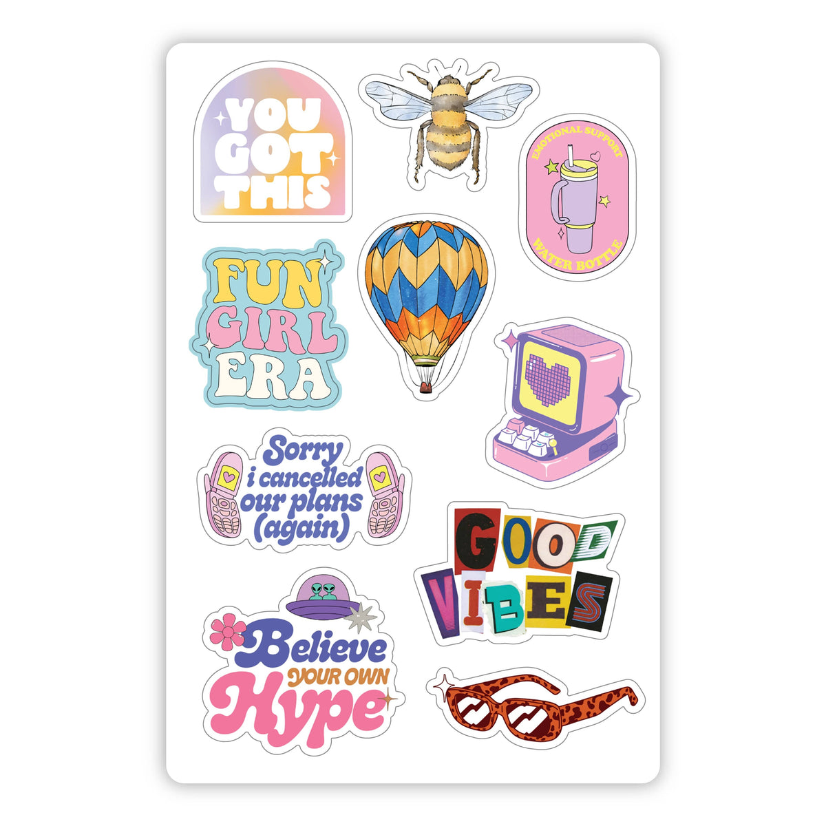 Trendy Gen Z Mini Sticker Sheet – Big Moods
