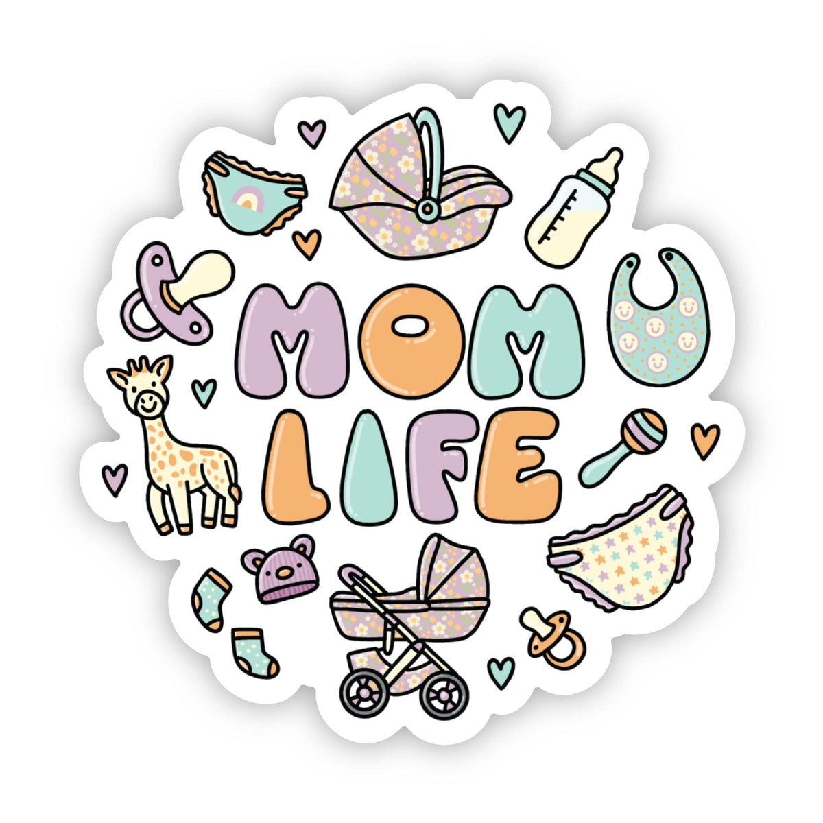 "Mom Life" Modern Mom Sticker – Big Moods