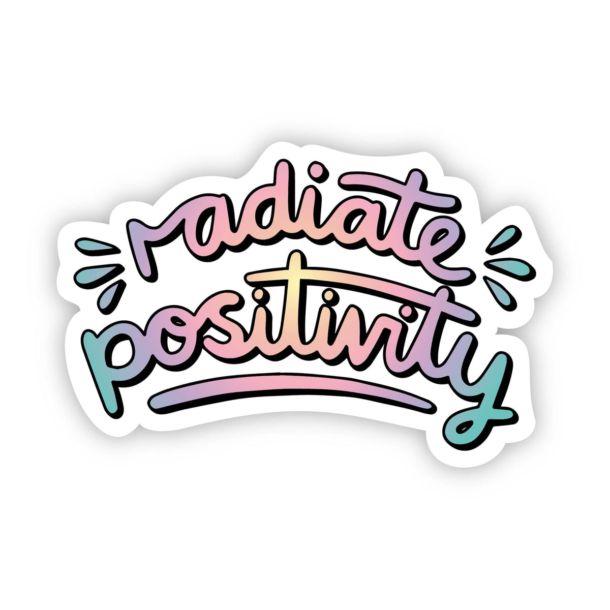 Radiate Positivity Multi Color Aesthetic Sticker – Big Moods