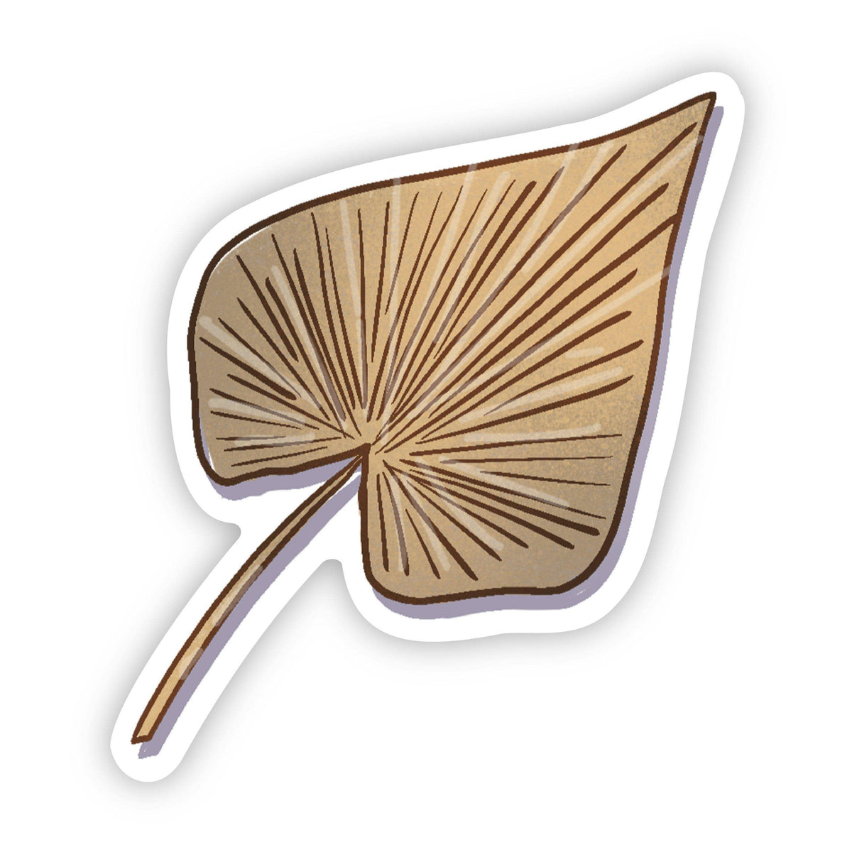 Tan Leaf Sticker – Big Moods