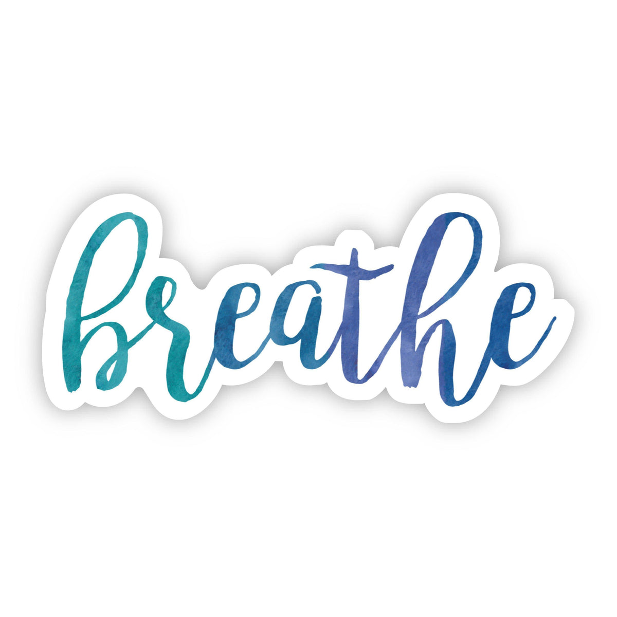 Breathe Cursive Sticker – Big Moods