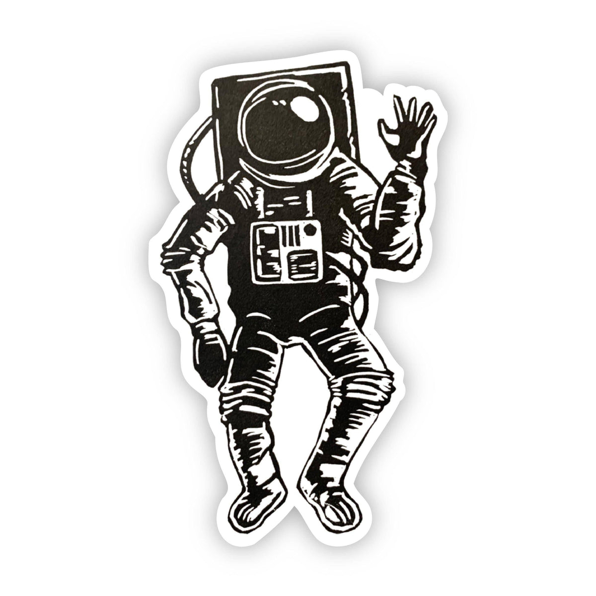 Waving Spaceman Sticker – Big Moods