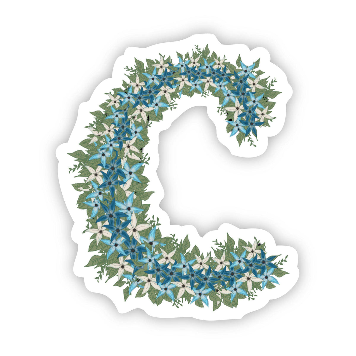 Floral "C" Letter Sticker – Big Moods