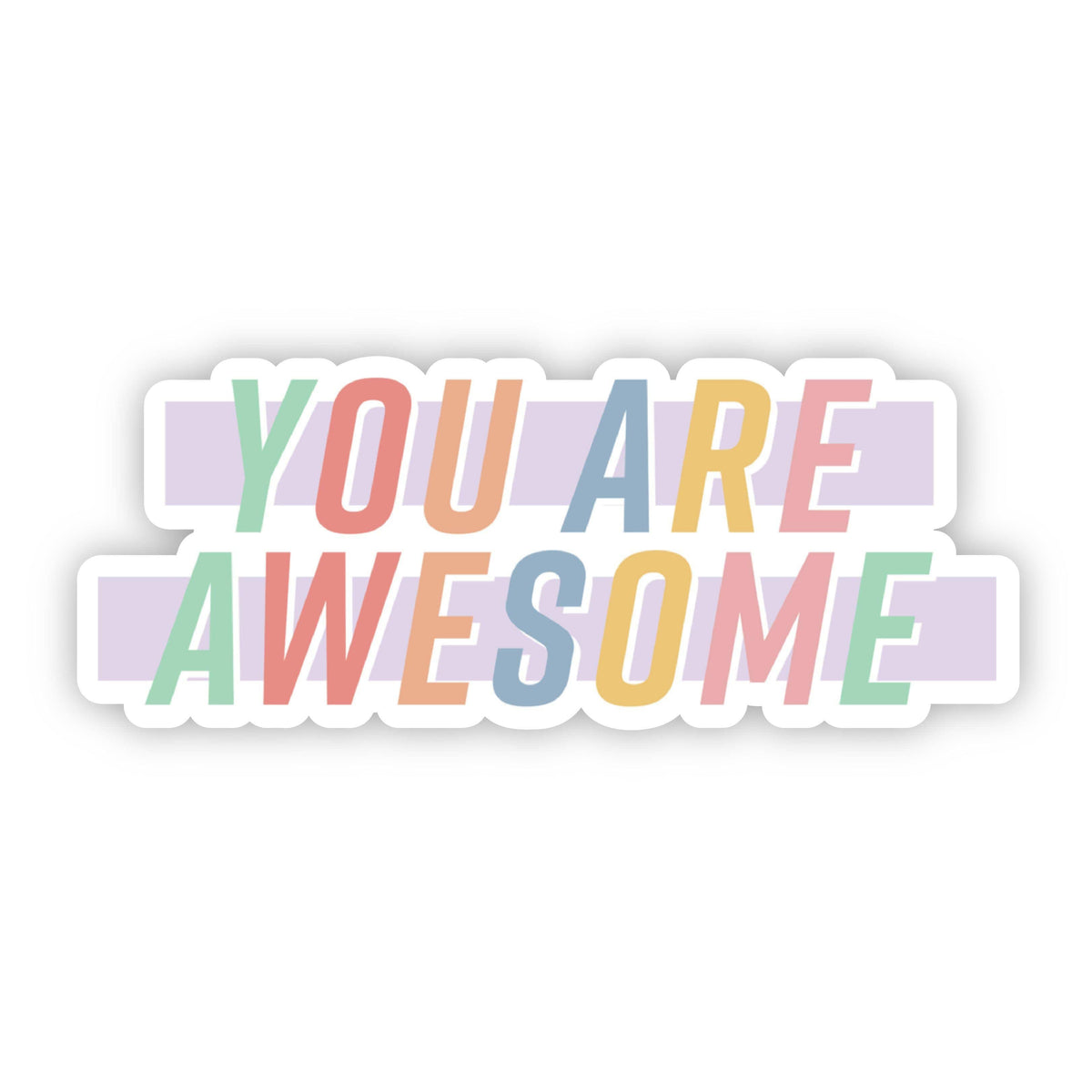 You Are Awesome Multicolor Lettering Sticker – Big Moods