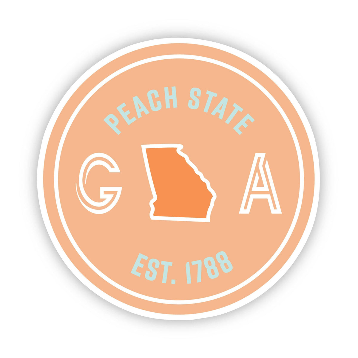 Peach State Georgia Sticker – Big Moods