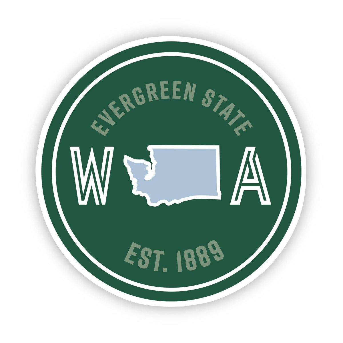Evergreen State Washington Sticker – Big Moods
